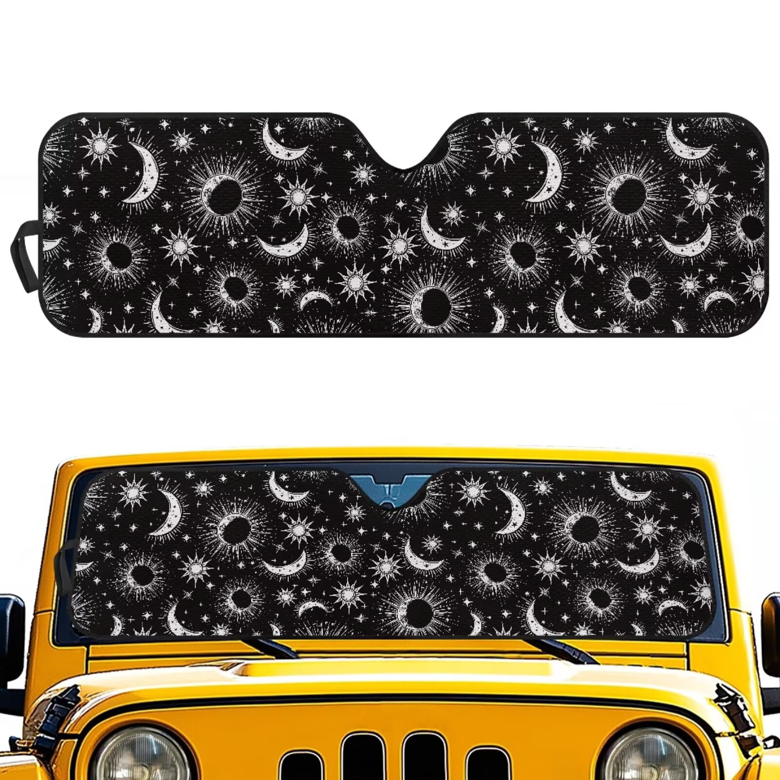 Uorisanigo Windshield Sun Shade for Jeep, Suitable for Wrangler ...
