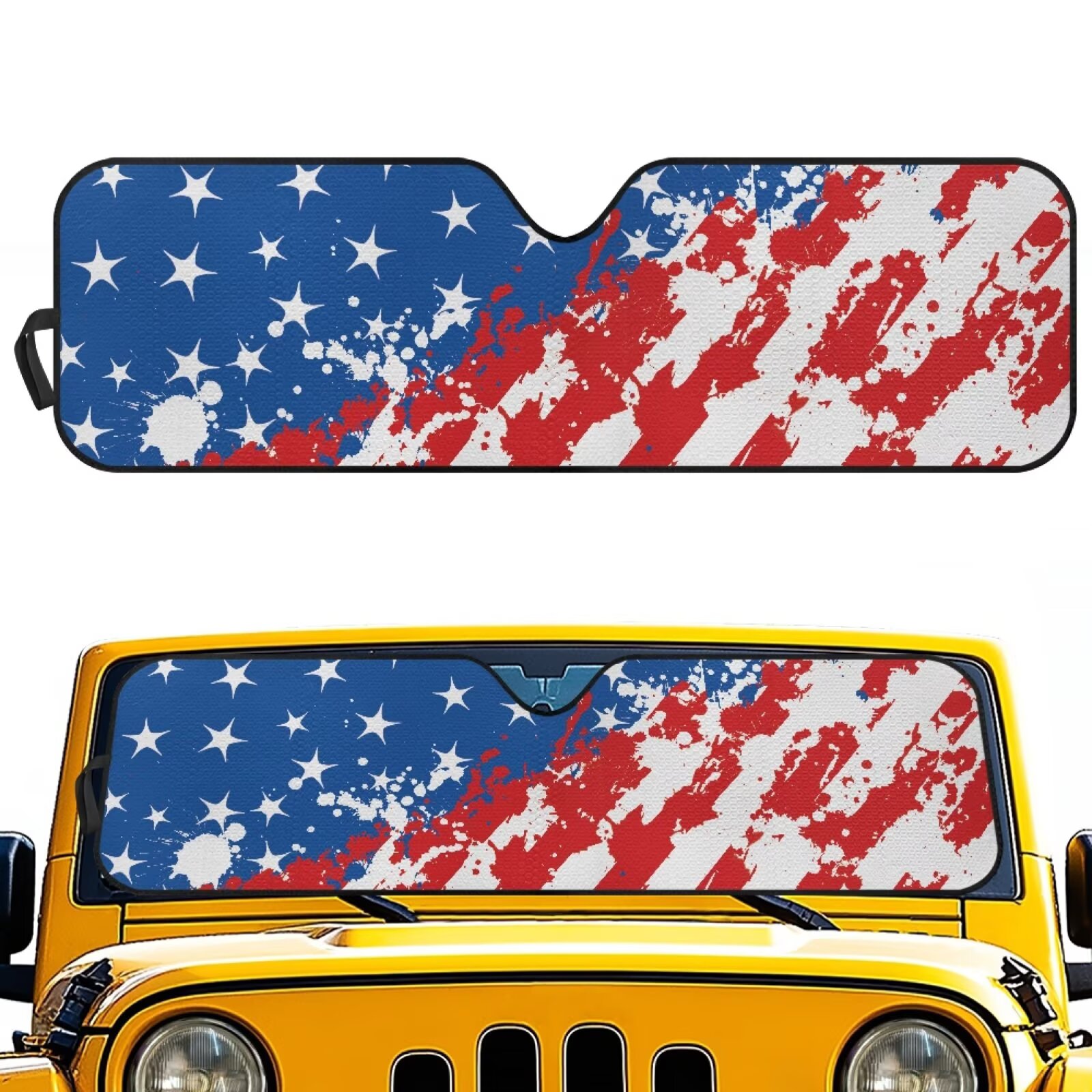 Uorisanigo Windshield Sun Shade for Jeep,Sun Visor Windshield Shade ...