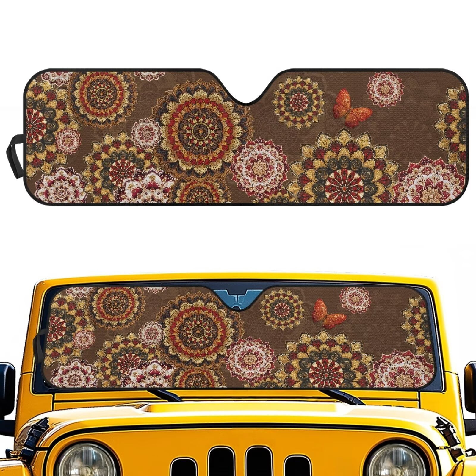 Uorisanigo Windshield Sun Shade for Jeep Wrangler JK JKU JL JLU 1997 ...