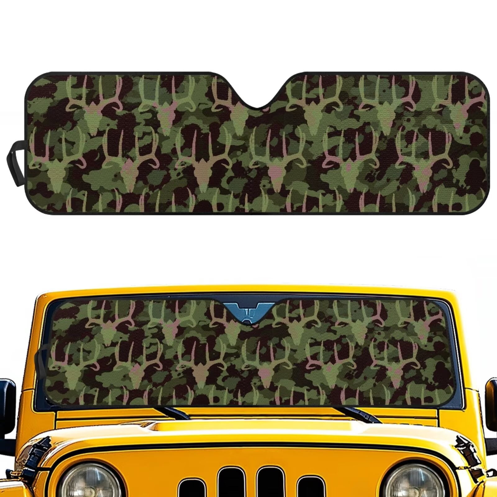 Uorisanigo Windshield Sun Shade for Jeep Wrangler JL JLU 2018-2024 ...
