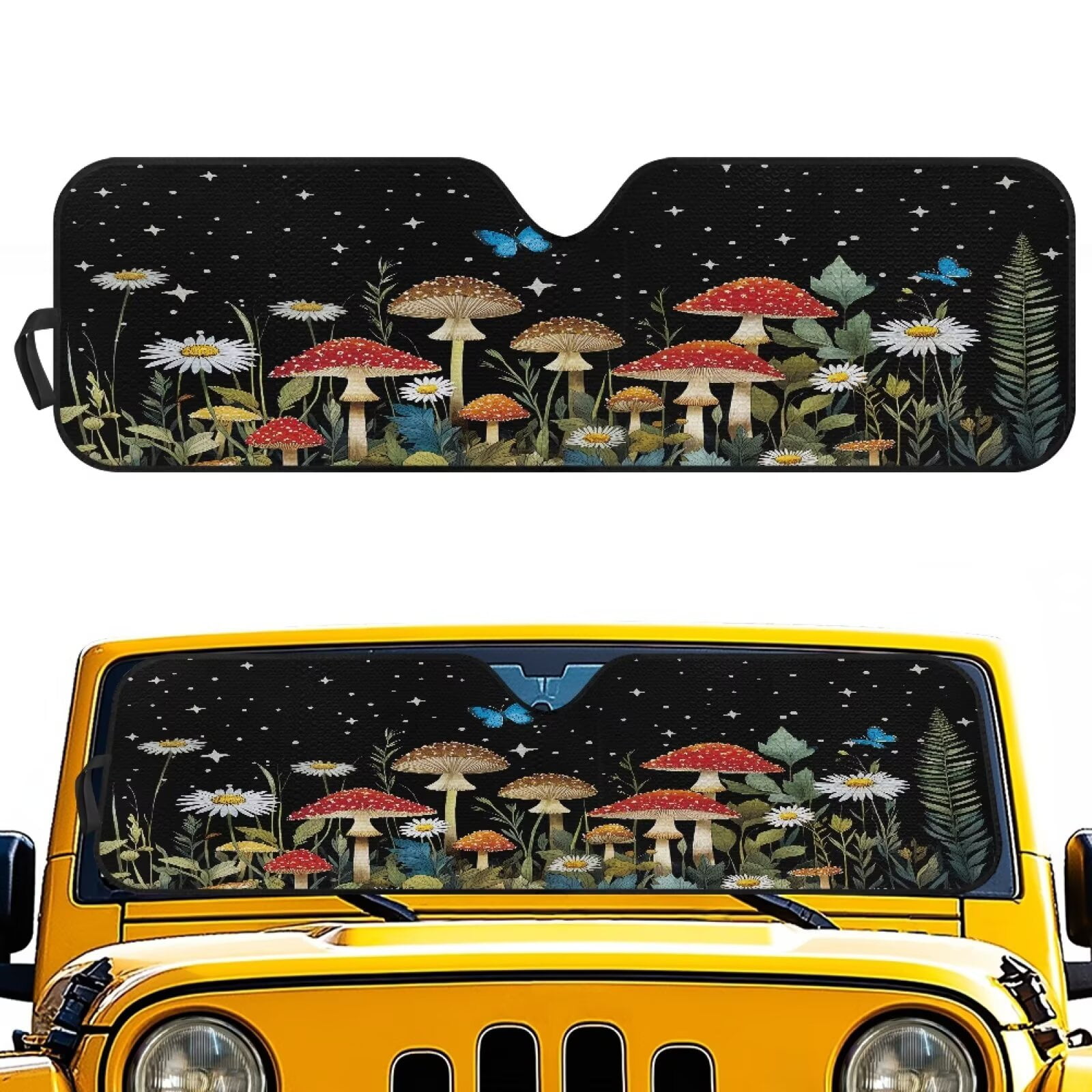 Uorisanigo Windshield Sun Shade for Jeep Wrangler JL JLU 2018-2024 ...