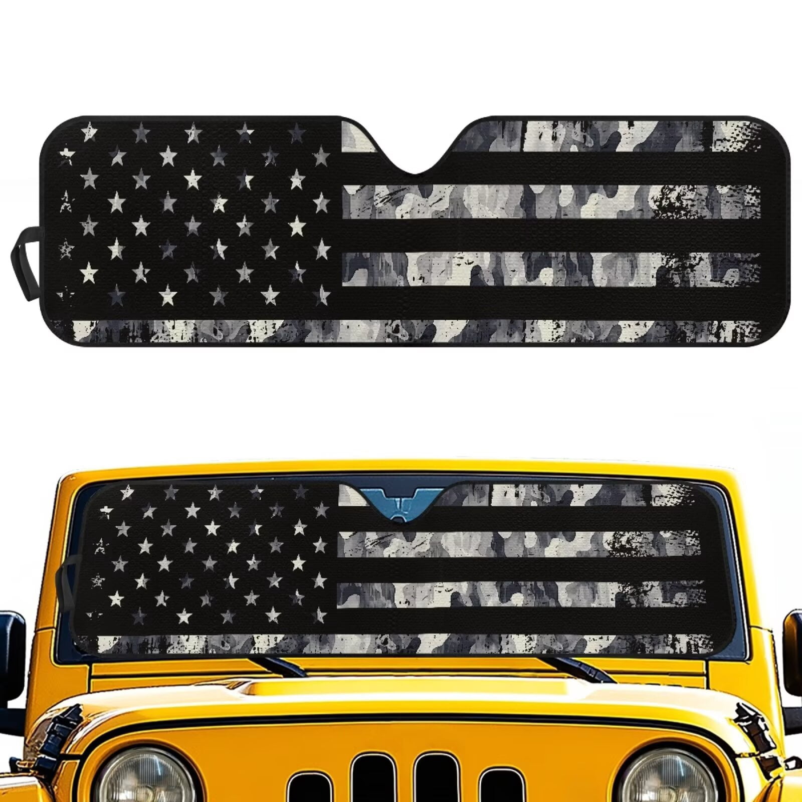 Uorisanigo Windshield Sun Shade for Jeep Wrangler JL JLU 2018-2025 ...