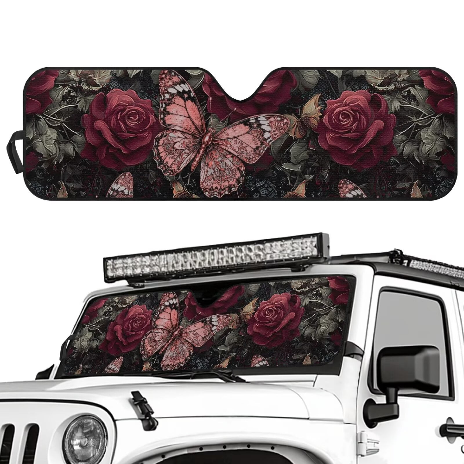 Uorisanigo Windshield Sun Shade for Jeep Wrangler Rubicon Sahara TJ JK ...