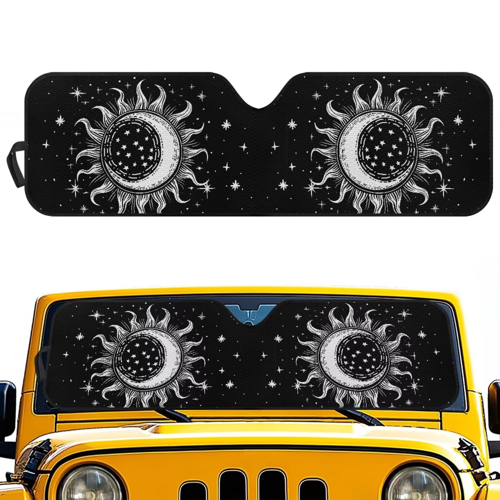 Uorisanigo Windshield Sun Shade for Jeep Wrangler Rubicon Sahara TJ JK ...