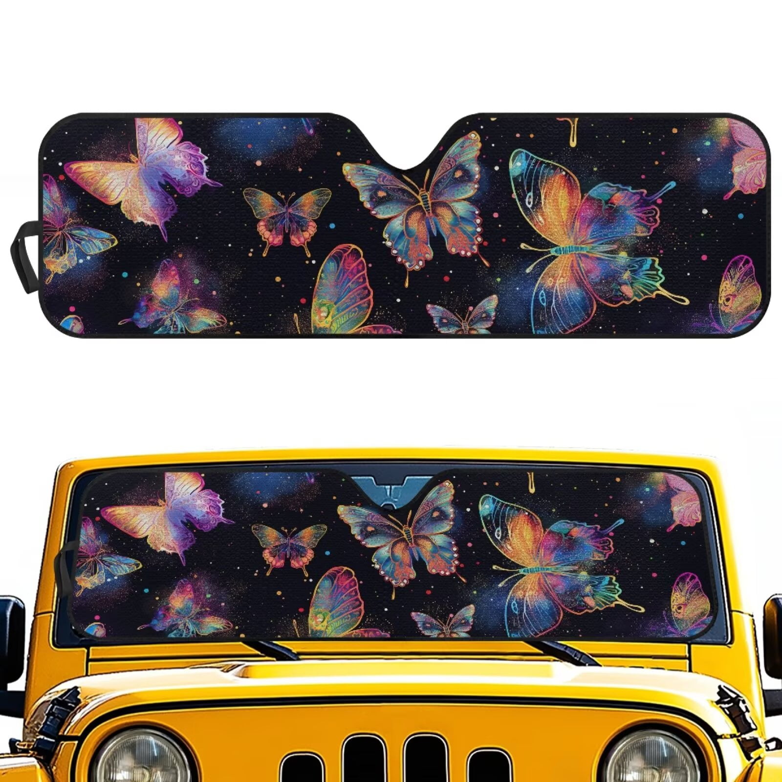 Uorisanigo Windshield Sun Shade for Jeep Wrangler TJ JK JL &Gladiator ...