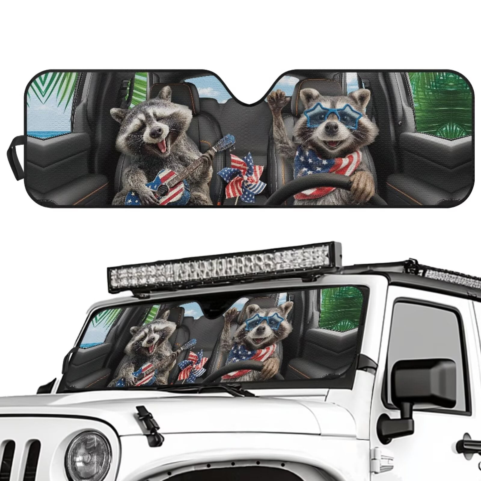 Uorisanigo Windshield Sun Shade for Rubicon Sahara TJ JK JKU 2 Door & 4 ...