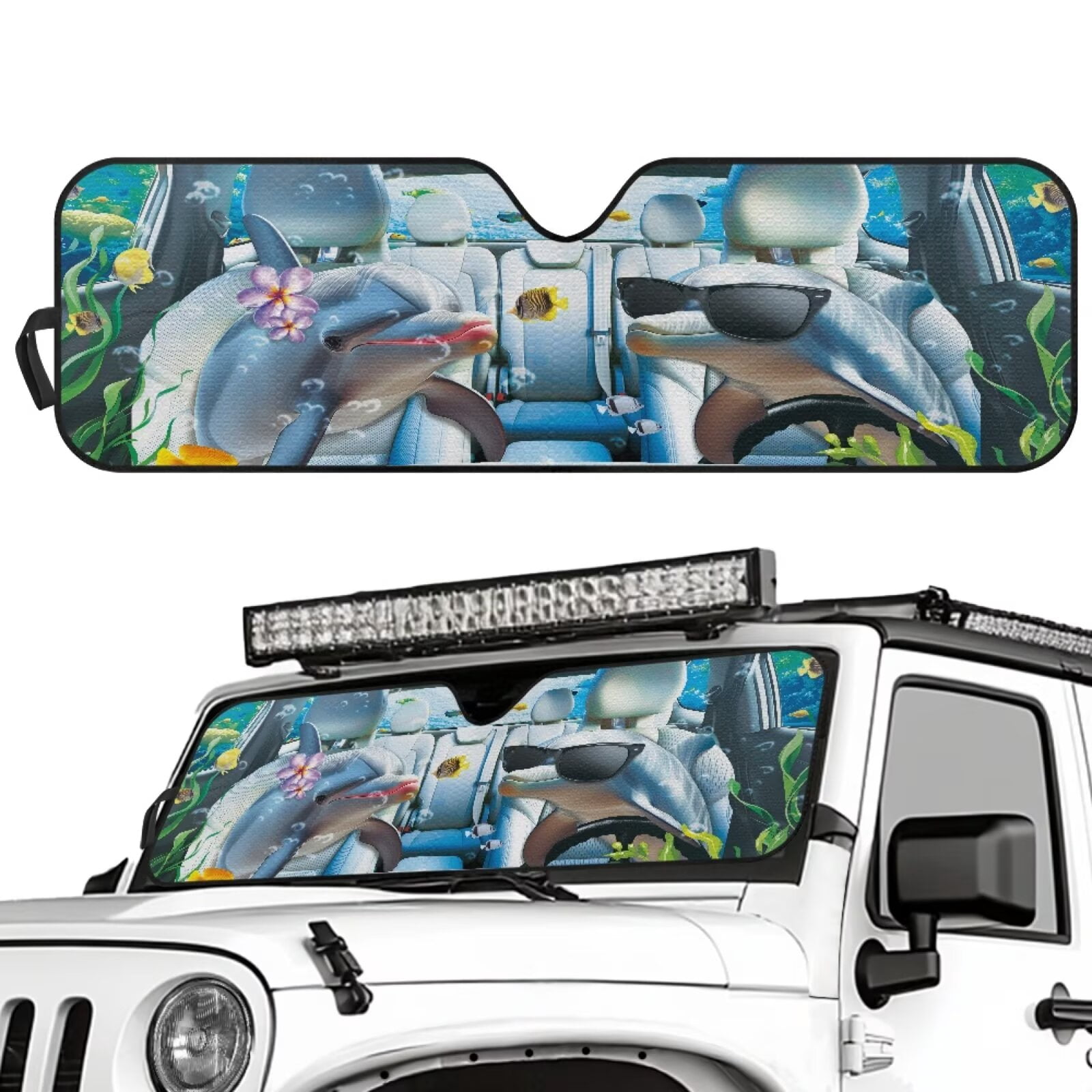 Uorisanigo Windshield Sun Shade Shark Animal Print Windshield Sunshade ...