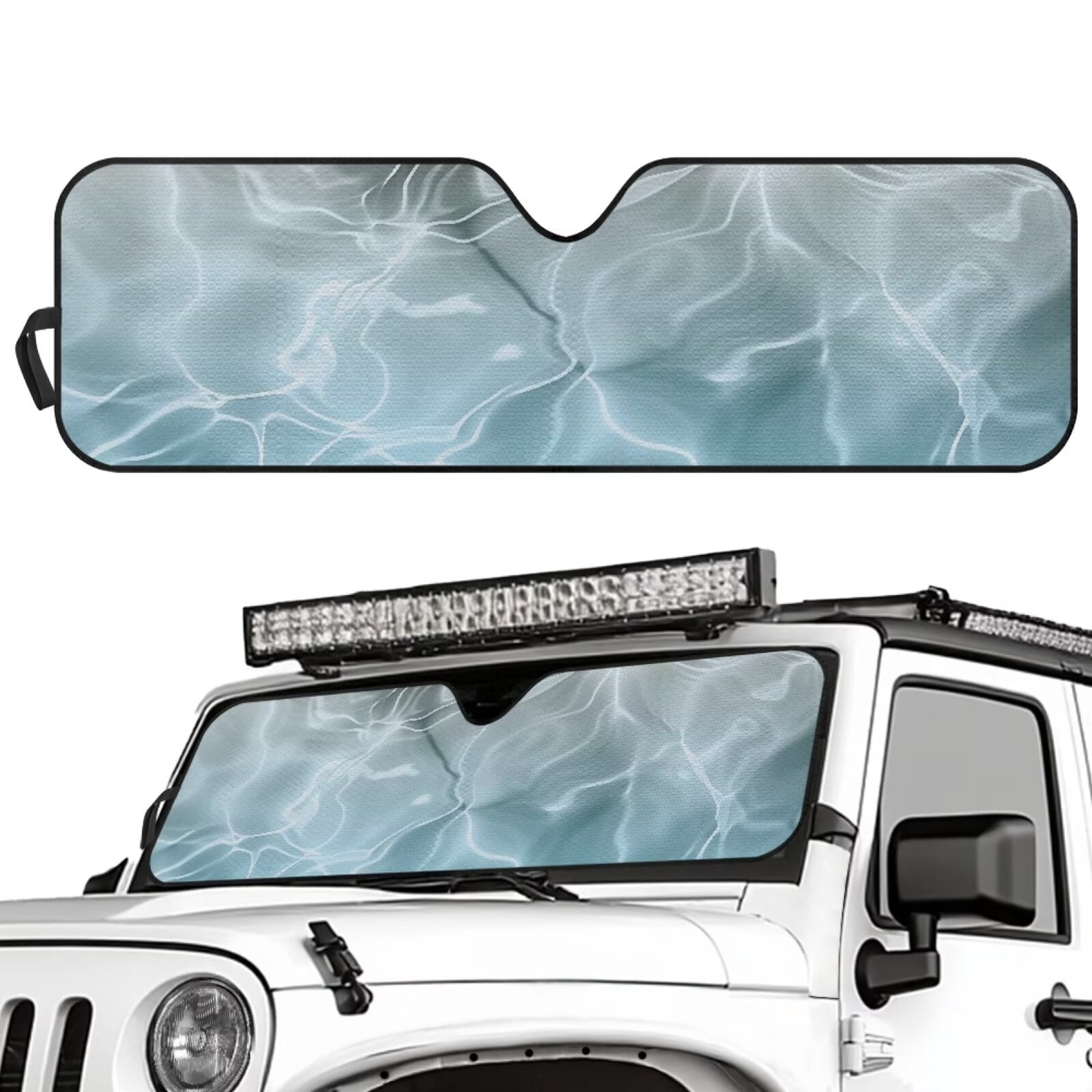 Uorisanigo Windshield Sun Shade, Water Ripple Print Windshield Cover ...