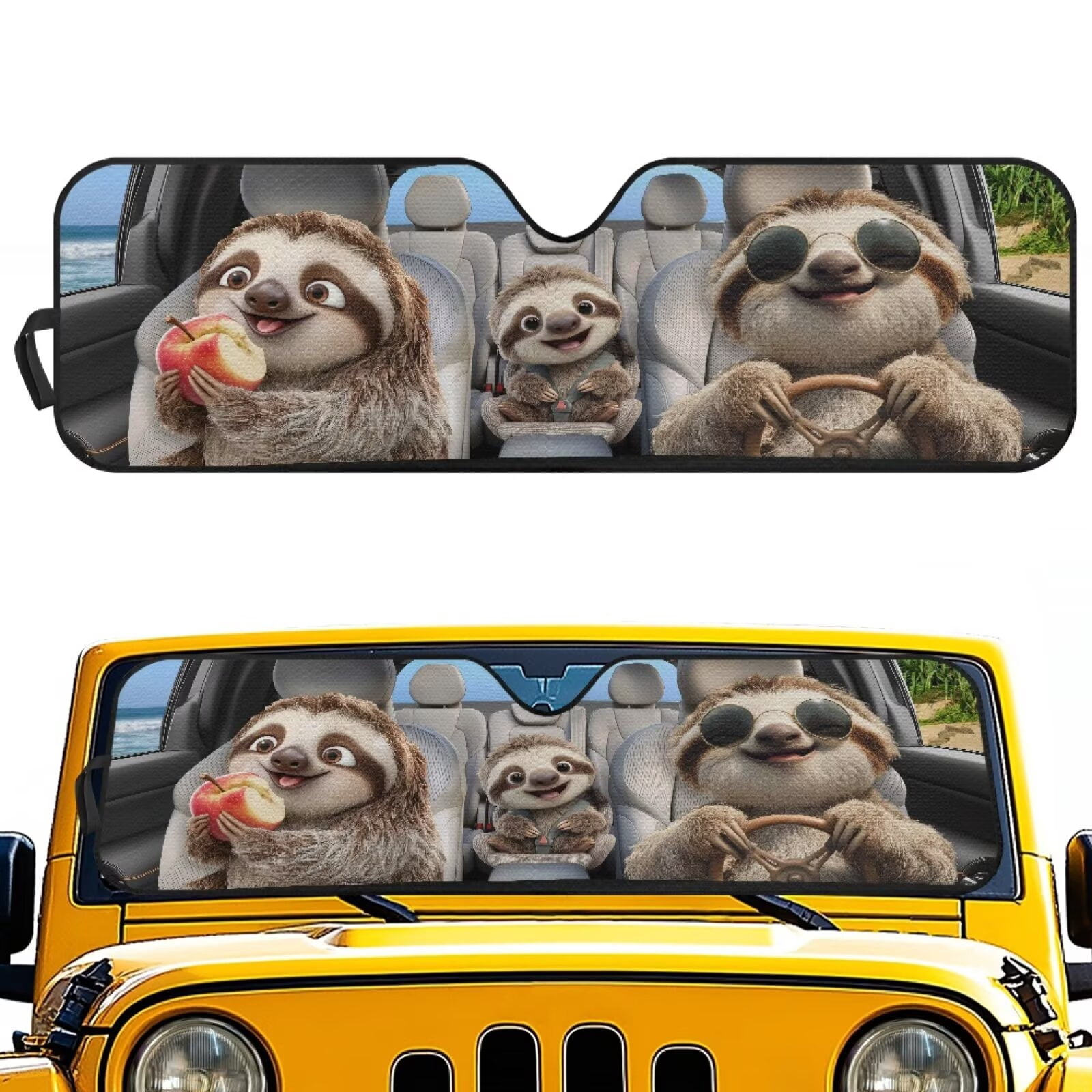 Uorisanigo Windshield Sunshade for 2018-2025 Jeep Wrangler JL JLU ...