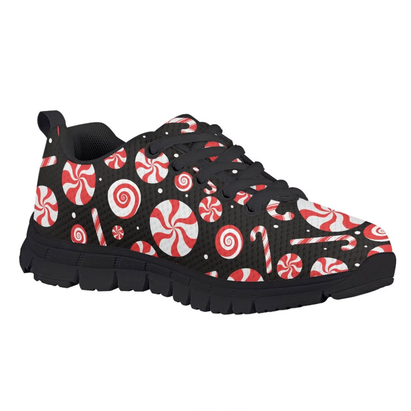 Uourmeti Girls Christmas Sneakers Candy Cane Tennis Shoes for Little ...