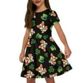 Uourmeti St. Patrick's Day Dresses for Girls 5-6 Cute Corgi Print Crew ...
