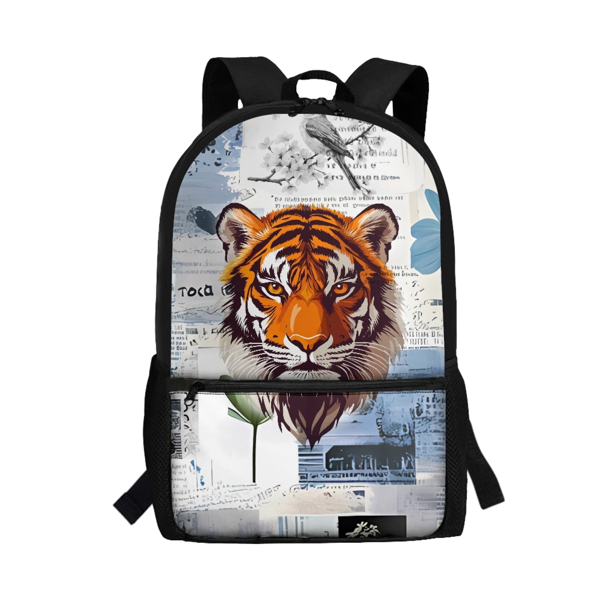 Uourmeti Tiger Collage Print Trendy Daypack for Travel Outdoor, Fashion ...