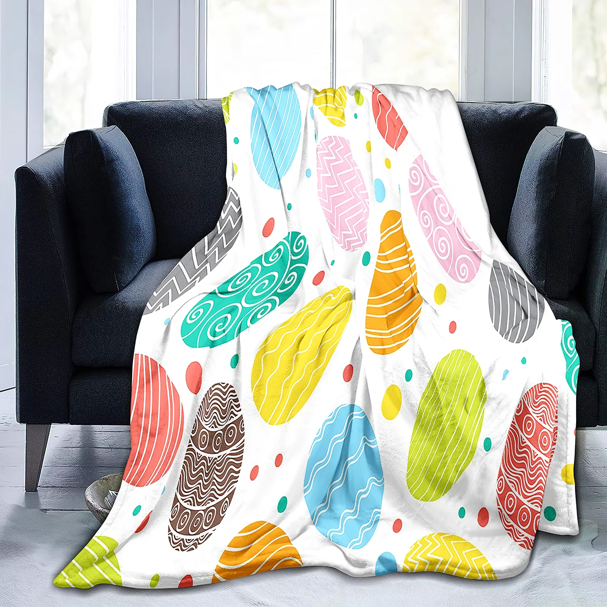 Uova di pasqua coperta di flanella modello di uova colorate regali di ...