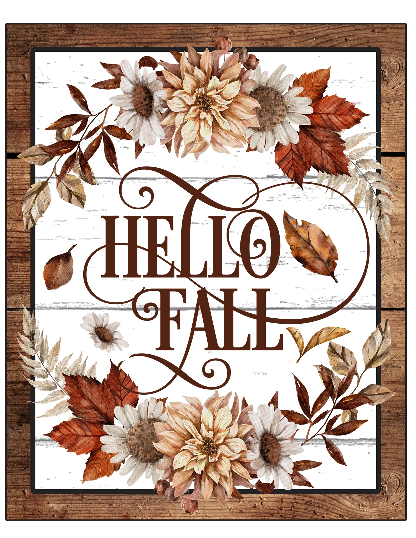 Uoyeqt 300 Pieces Jigsaw Puzzle Hello Fall Leaves Wooden Puzzle for ...