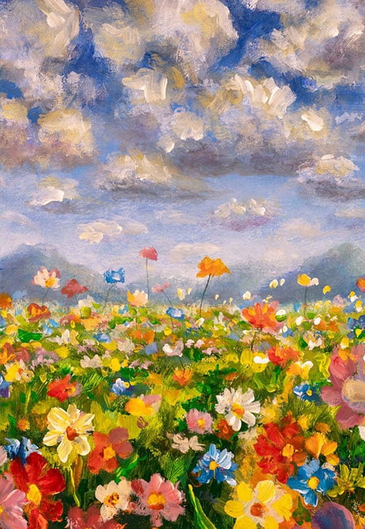 Uoyeqt Puzzles for Adult 1000 Piece Jigsaw Puzzle Flower Field In The ...