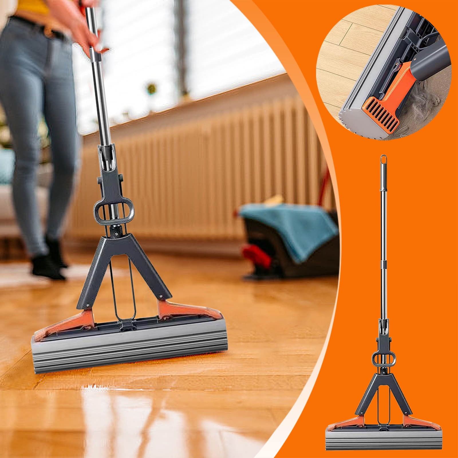 Up to 35% off Fmlxio Sponge Mops for Floor Cleaning Squeeze Sponge ...