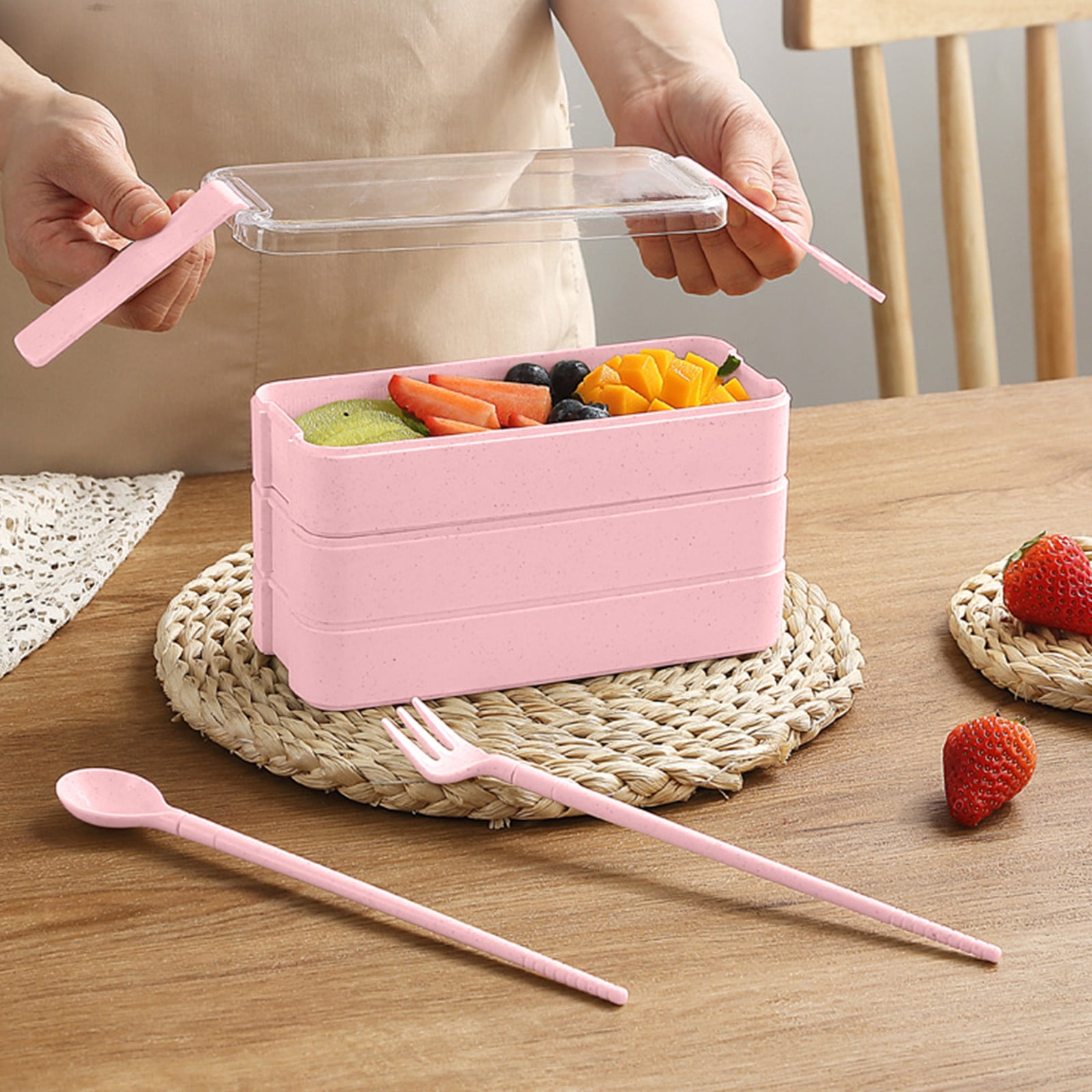 Up to 40% off Clearance, Bento Box, InsCrazy Stackable Bento Box 3 in 1 ...