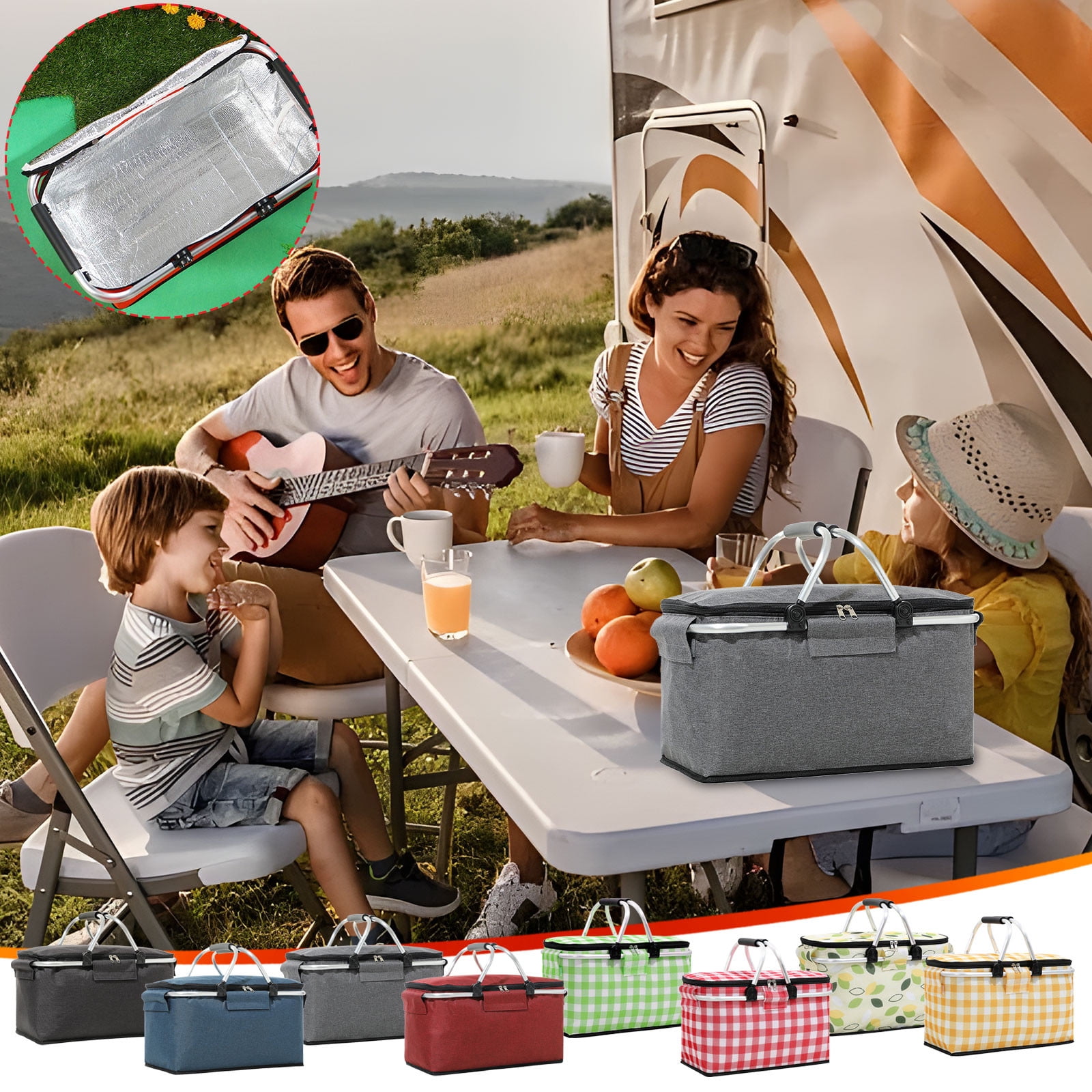 Up to 50% OFF, Folding Cooler Box Picnic Bag Portable Heat Preservation ...