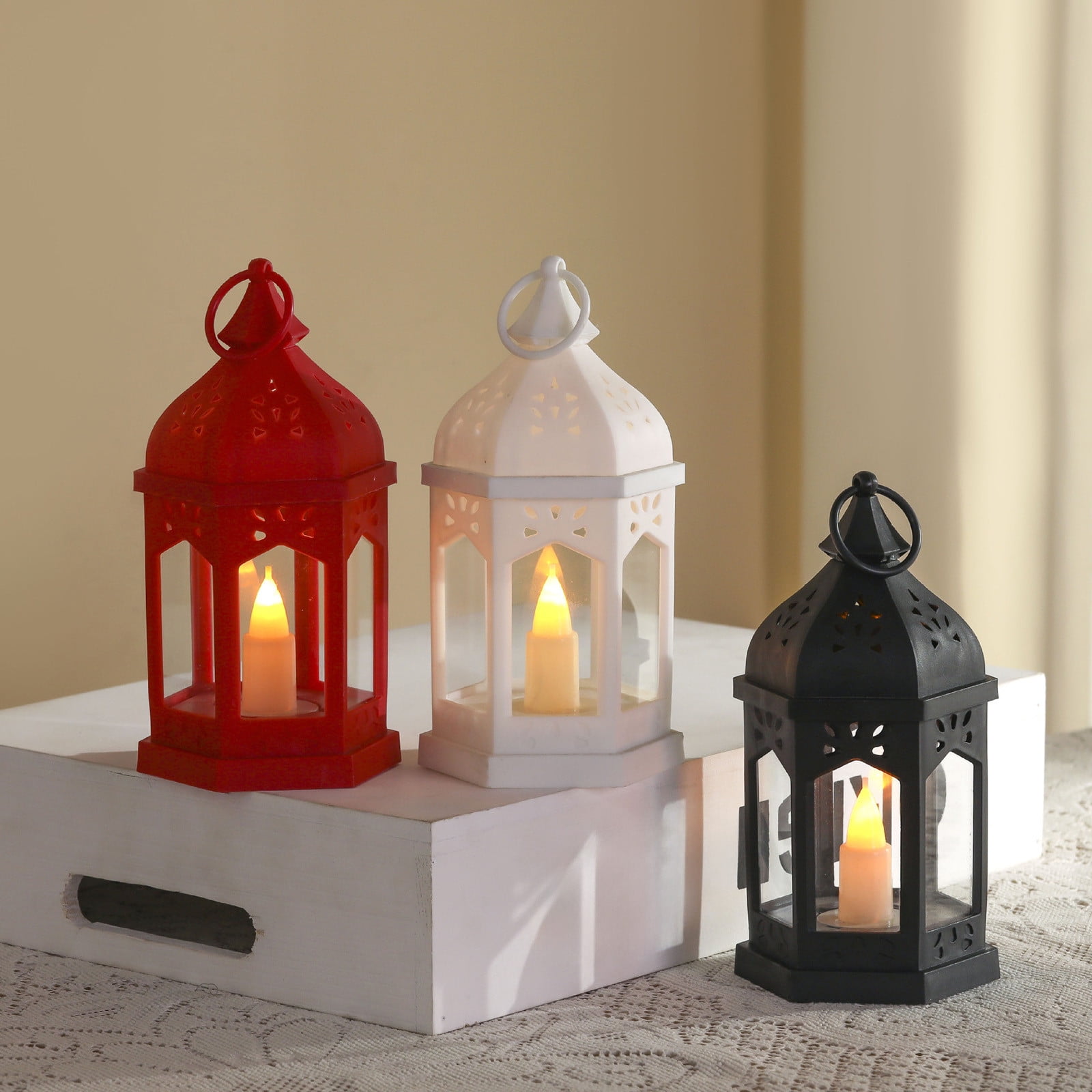Mini Portable Hexagonal Wind Lamp, Small Oil Lamp for Festivals ...