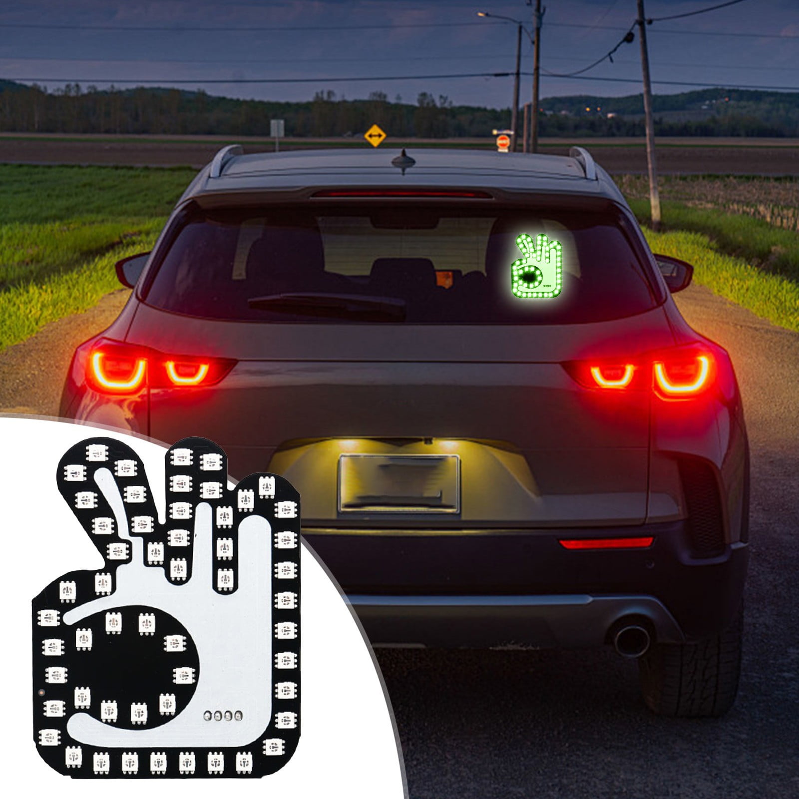 Up to 60% OFF,Car Mounted Gesture Finger Lights,Multifunctional Rear ...