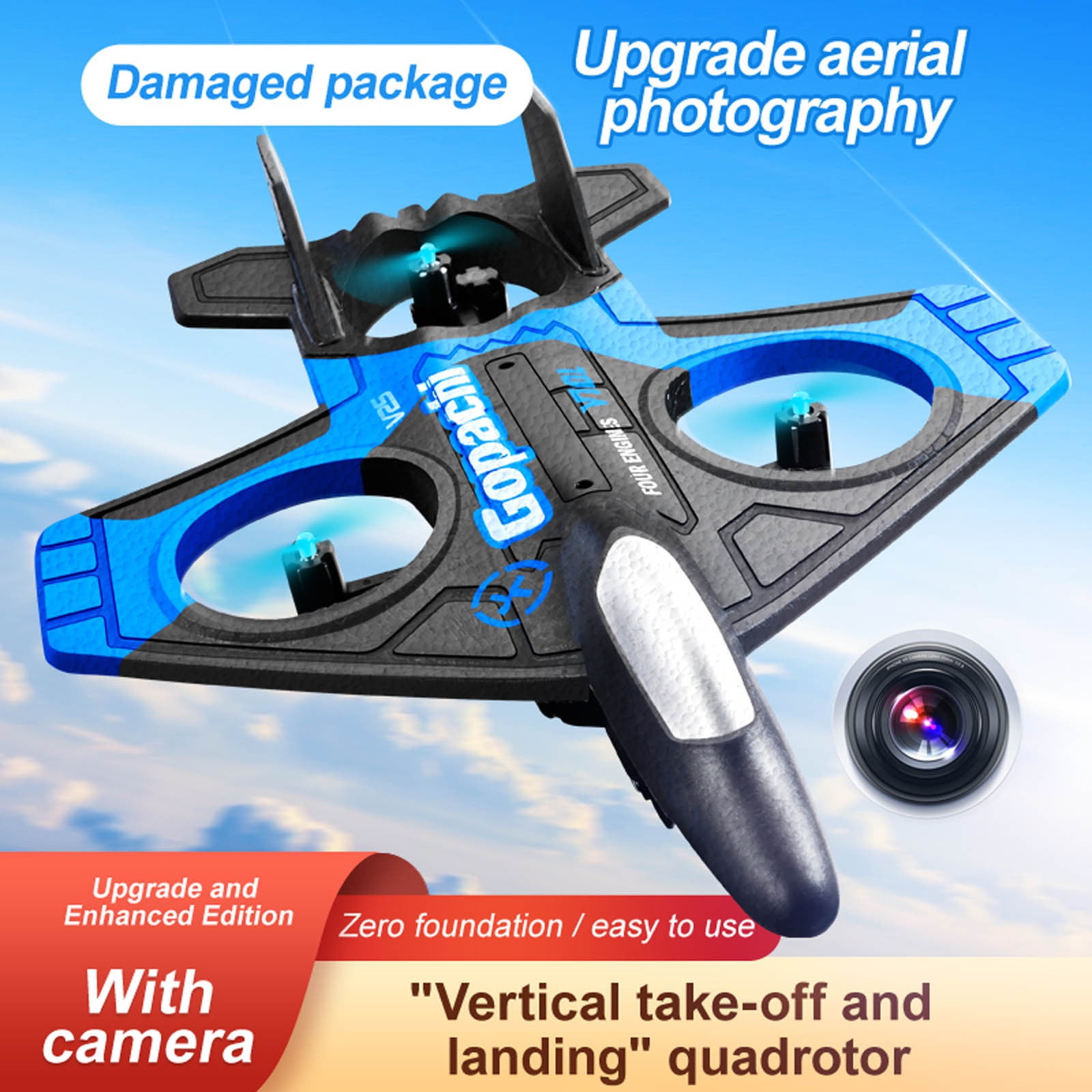 Up to 65% Off! 2023 NEW RC Plane, 2.4GHz Remote Control Airplane, 360 ...