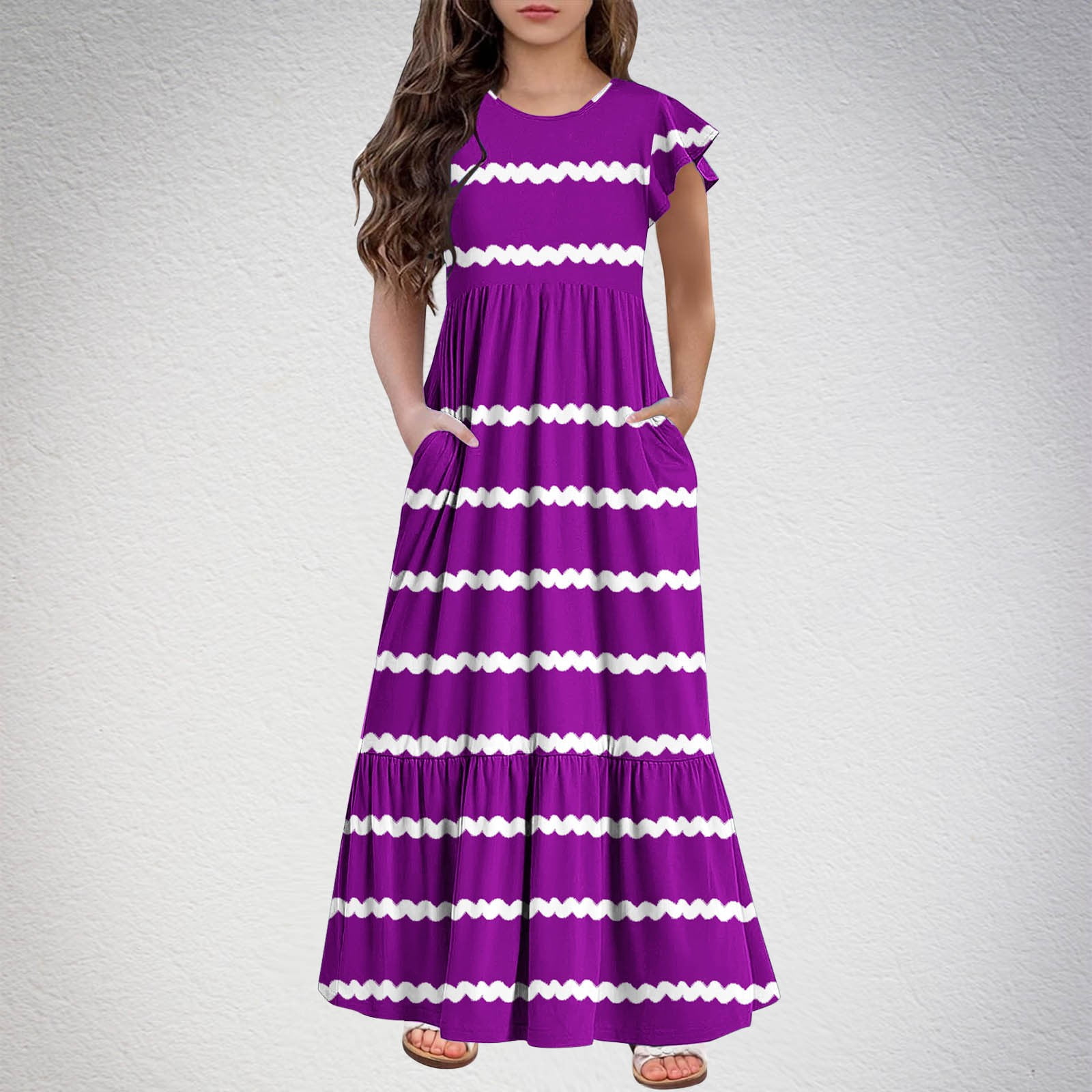 Up to 65% Off! Lisbinx Girls Summer Outfits Summer Dresses Short Sleeve ...