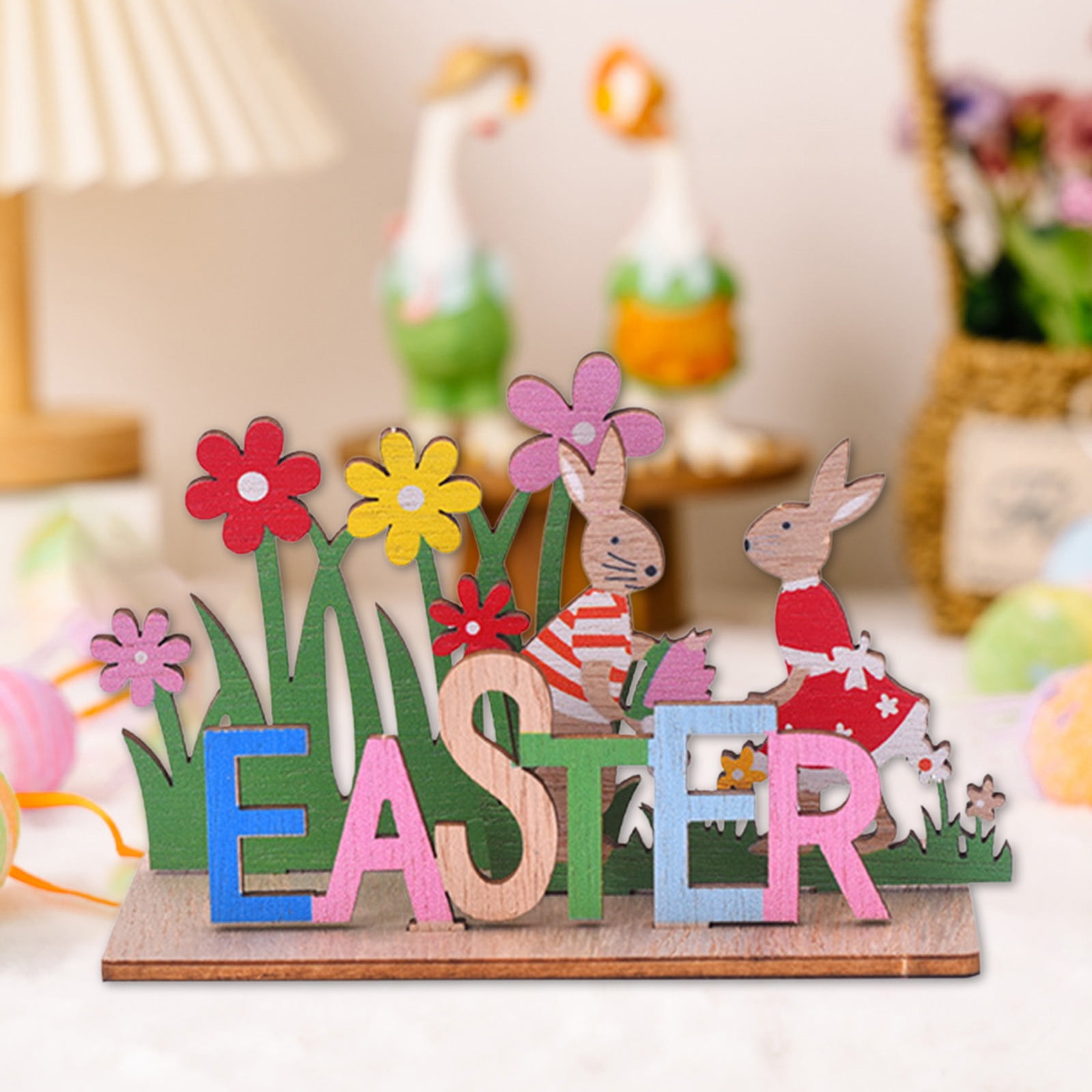 Up to 65% off Skegnu Easter Decorations Easter Decorations Wooden Decor ...
