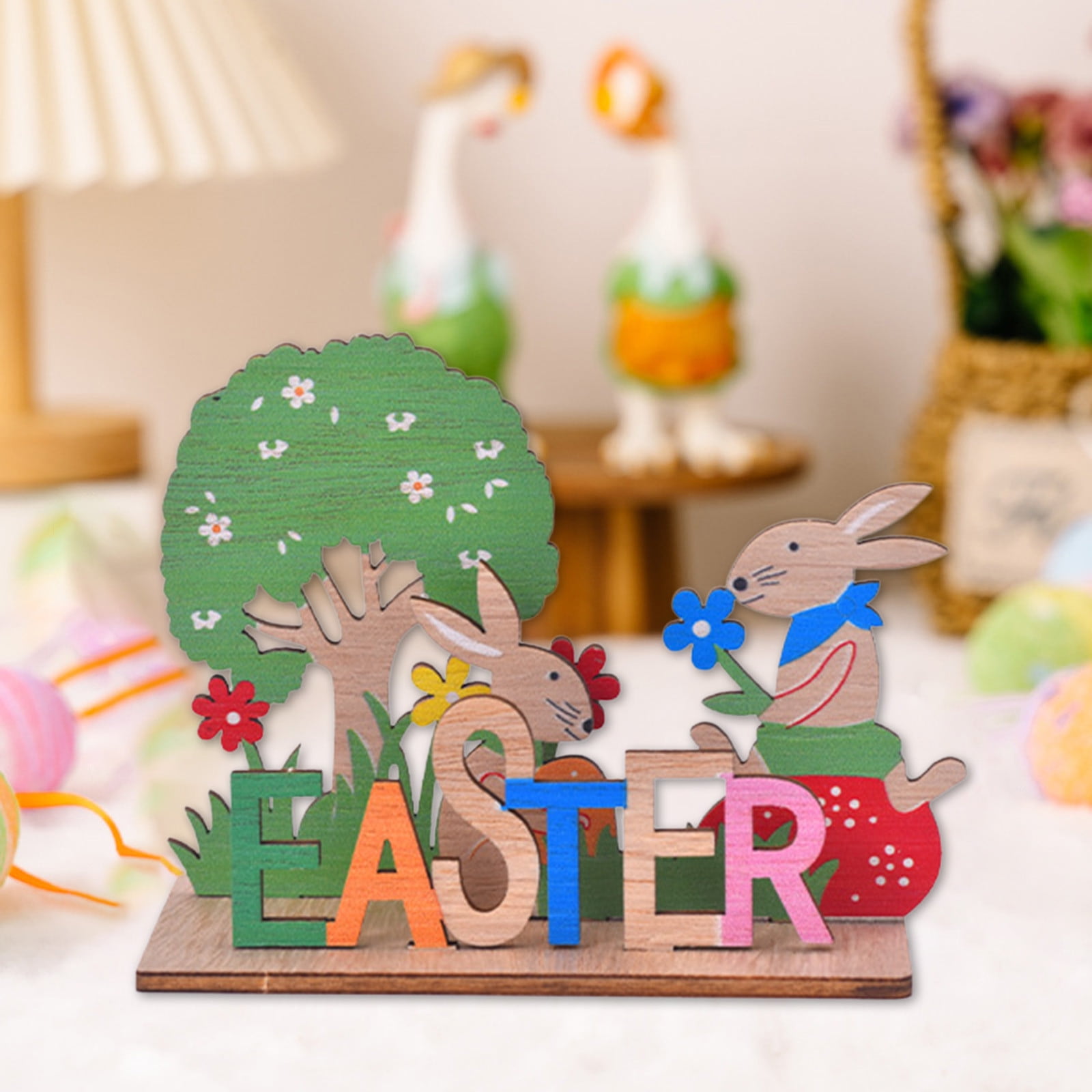 Up to 65% off Skegnu Easter Decorations Easter Decorations Wooden Decor ...