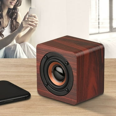 Wooden Bluetooth 4.2 Computer Speaker, USB2.1 Portable Mini Wood Wired ...