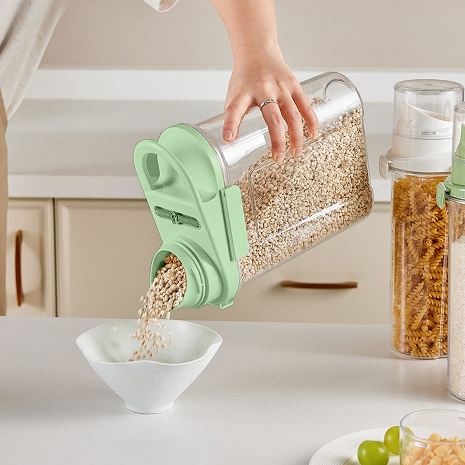 Up to 65% off! Rice Storage Bin Cereal Containers Dispenser, 2000ML ...