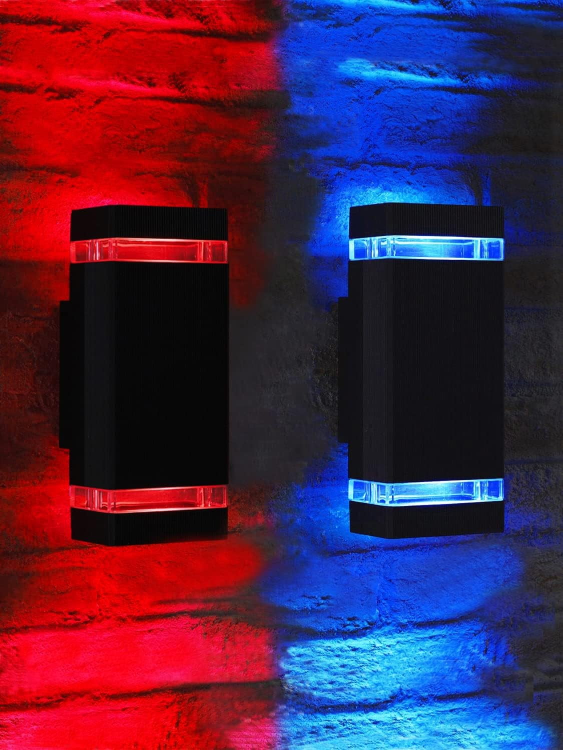 Up and Down Outdoor Lights Exterior Wall Light Fixture, 2 Pack Black ...