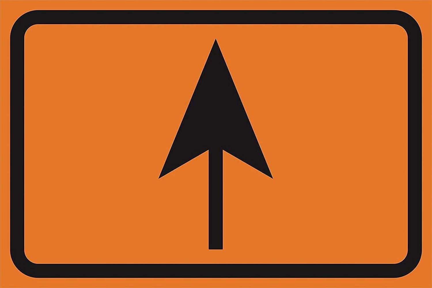 Up Forward Arrow Orange Road Street Driving Construction Area Zone ...