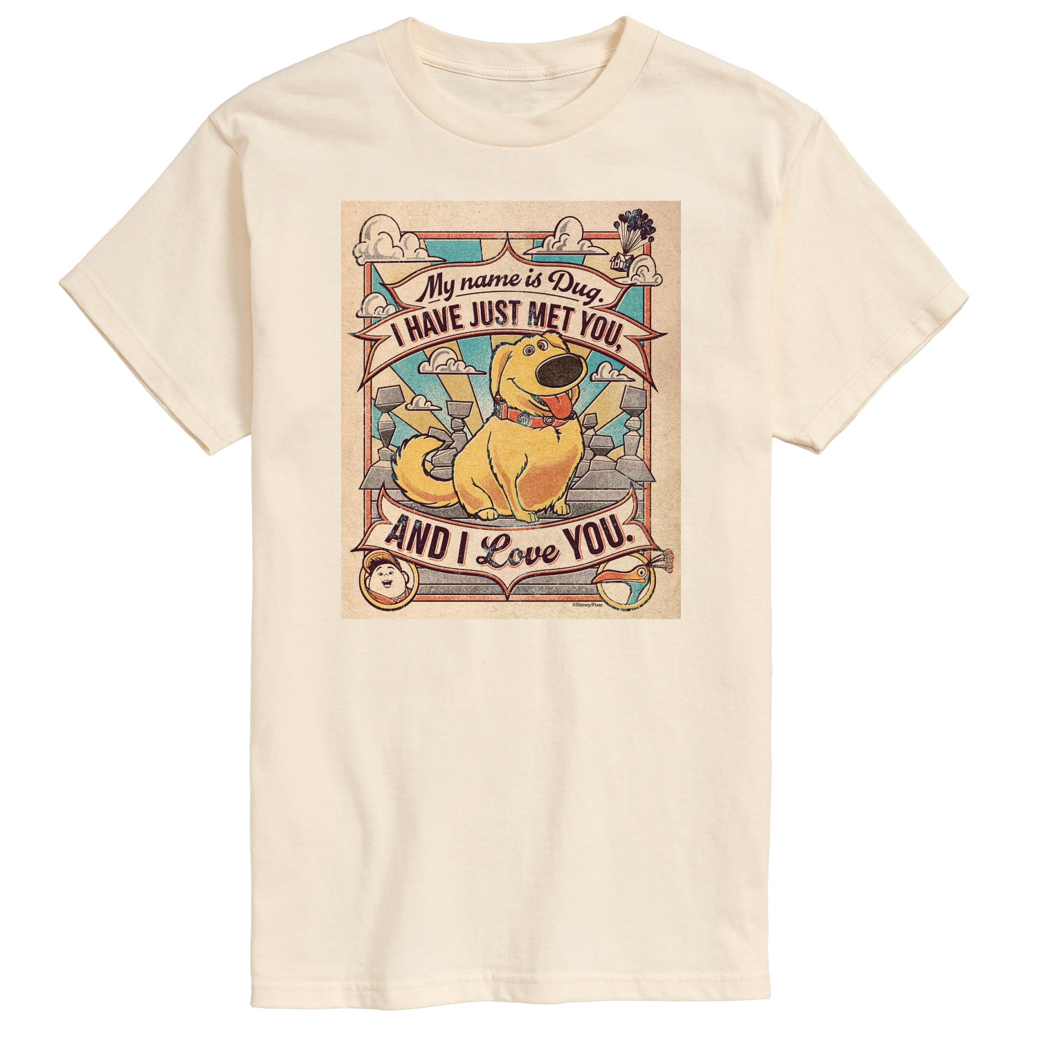 Up - My Name Is Dug - Men's Short Sleeve Graphic T-Shirt - Walmart ...