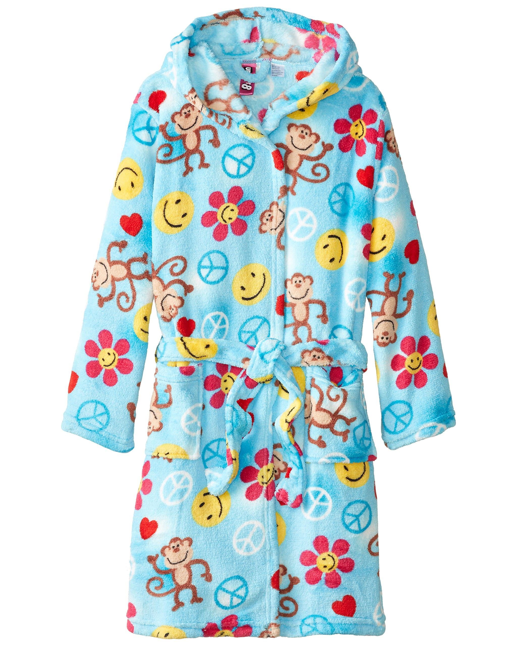 Up Past 8 Kids Robes Hooded Bathrobe Girls and Boys Plush Sleepwear ...