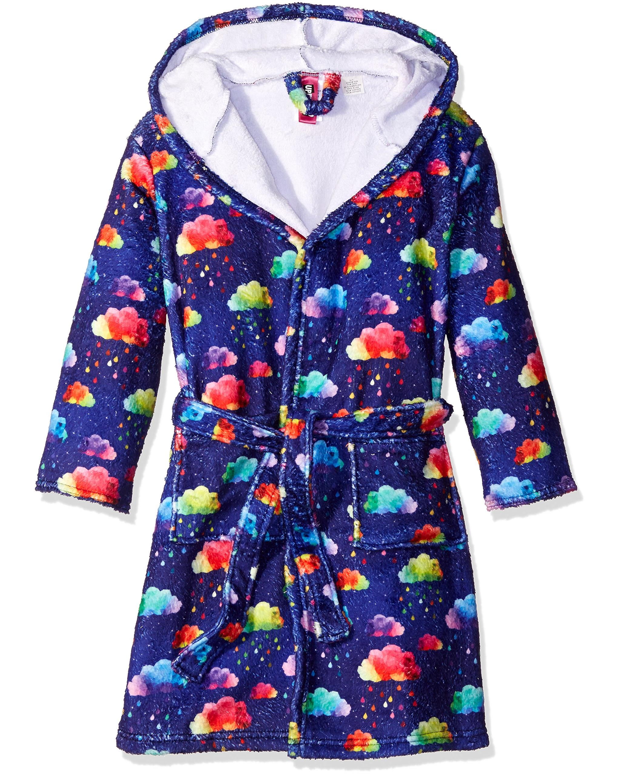 Up Past 8 Kids Robes Hooded Bathrobe Girls and Boys Plush Sleepwear ...