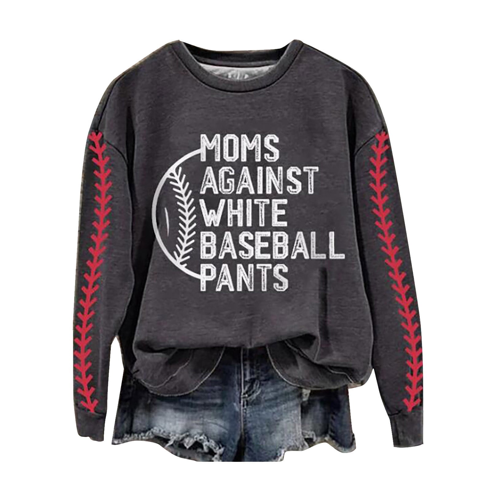 Up To 50% Off Graphic Sweatshirts for Women Women's Baseball Printed ...
