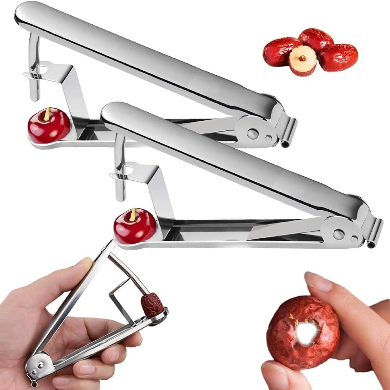 Up To 60% Off！ Lloopyting Stainless Steel Cherry Pitter | High ...
