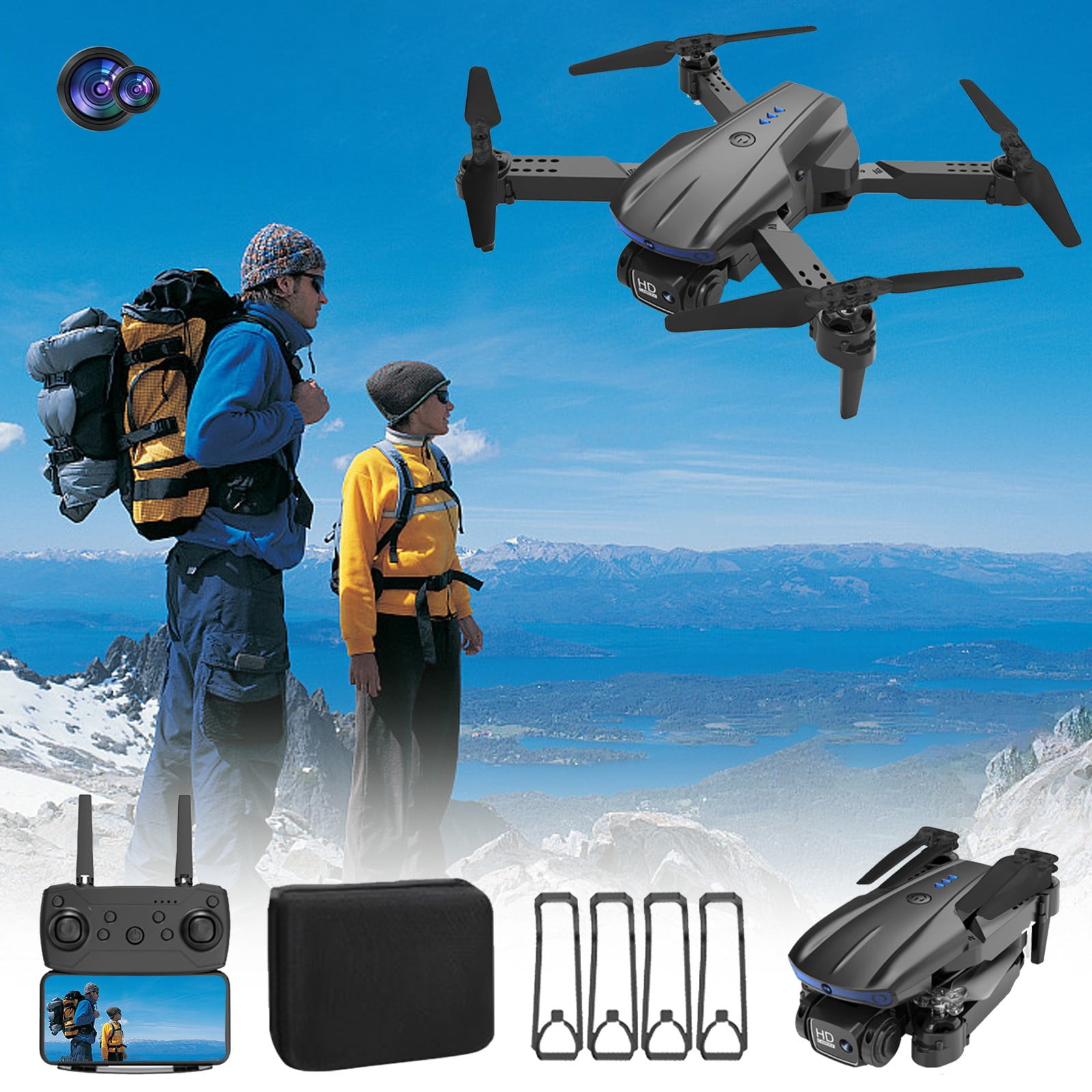Up To 65% off Foldable FPV Drone With Electrionic Regulation Four 1080P ...