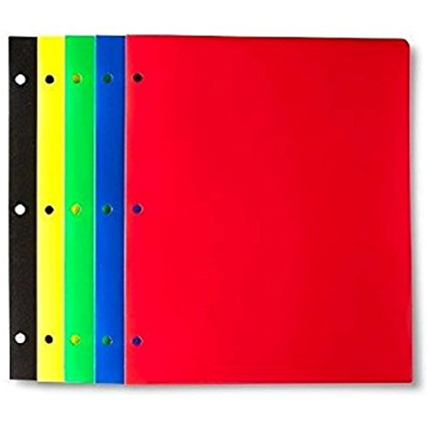 Up&Up Multi Colored 2 Pocket Portfolios, Assorted Poly Colored 5 Pack ...