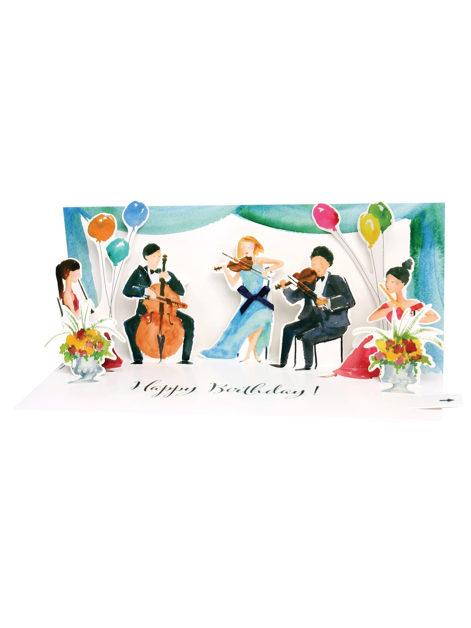 Up With Paper Happy Birthday Pop-Up Card - Classical Music Ensemble ...