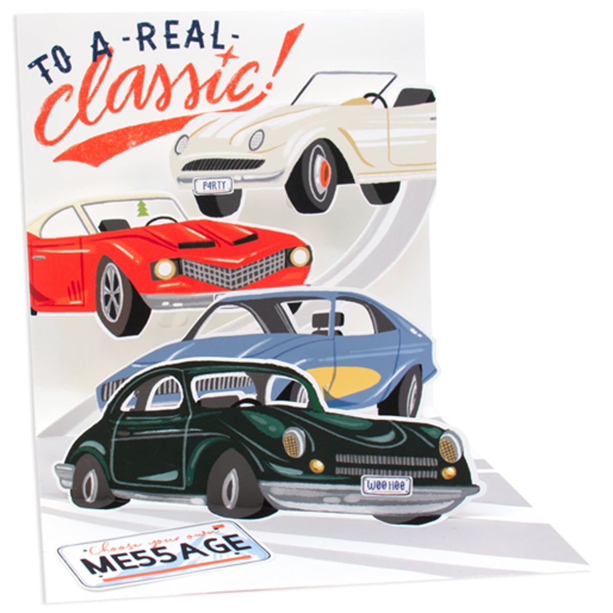Up With Paper Muscle Car Card - Walmart.com