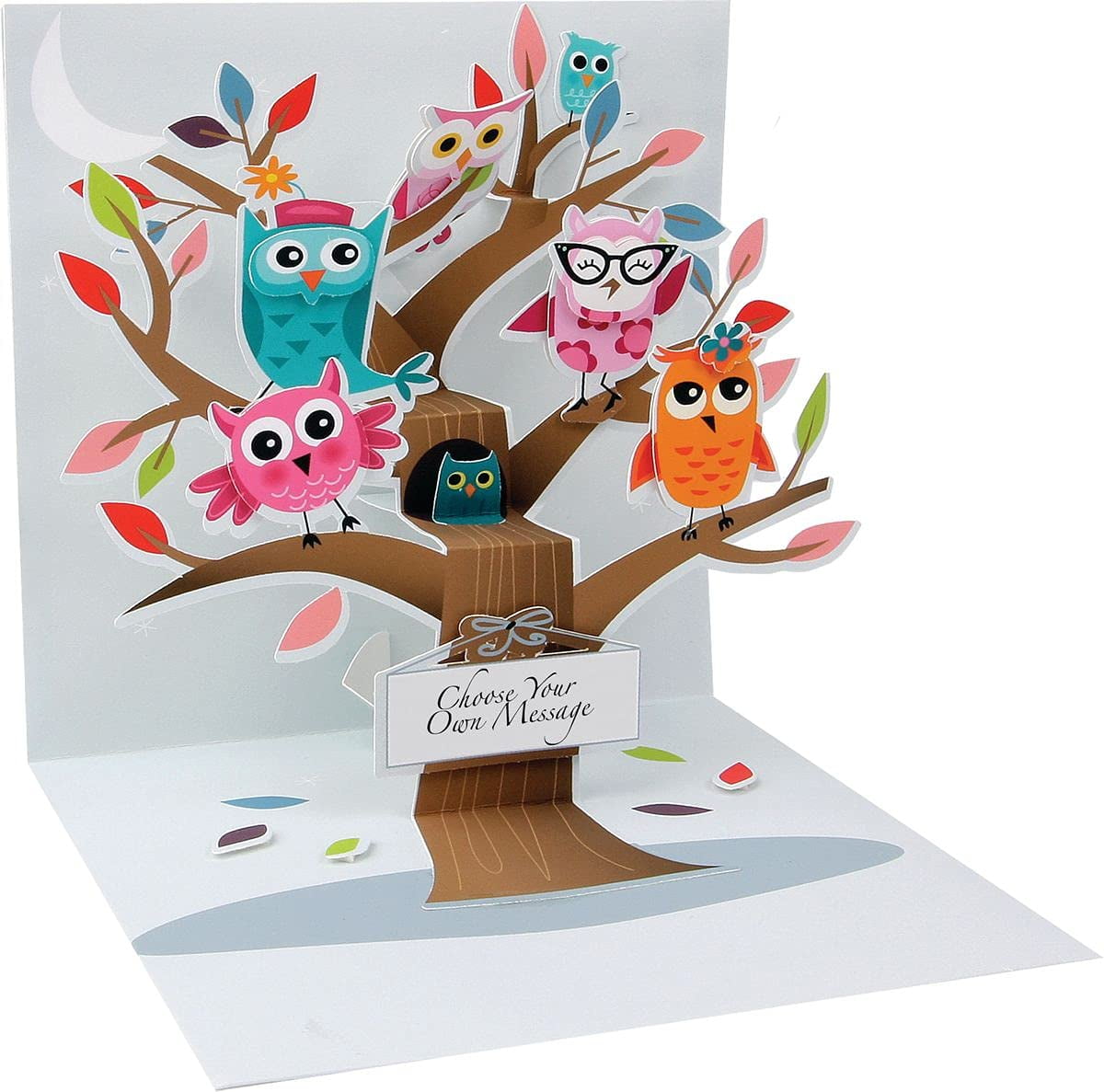 Up With Paper Owls Pop-Up Greeting Card - Walmart.com
