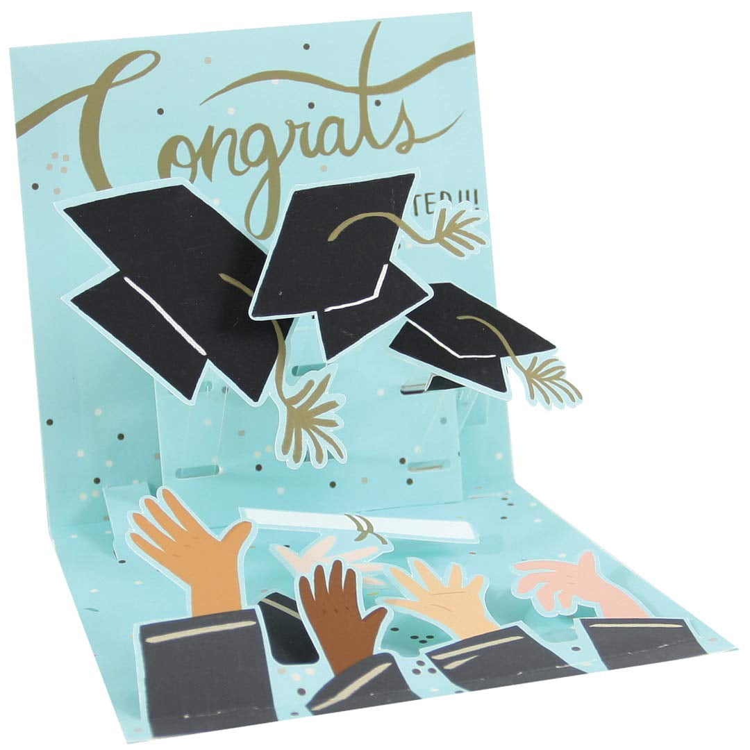 Up With Paper Pop-Up Treasures Greeting Card - Cap Toss - Walmart.com