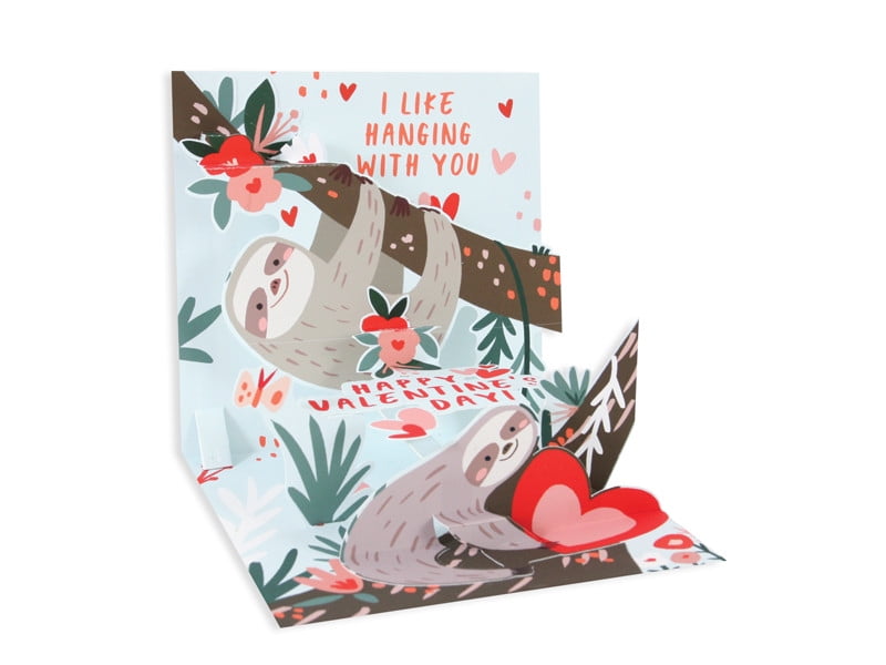 Up With Paper VALENTINE SLOTHS Valentines Day Card - Walmart.com