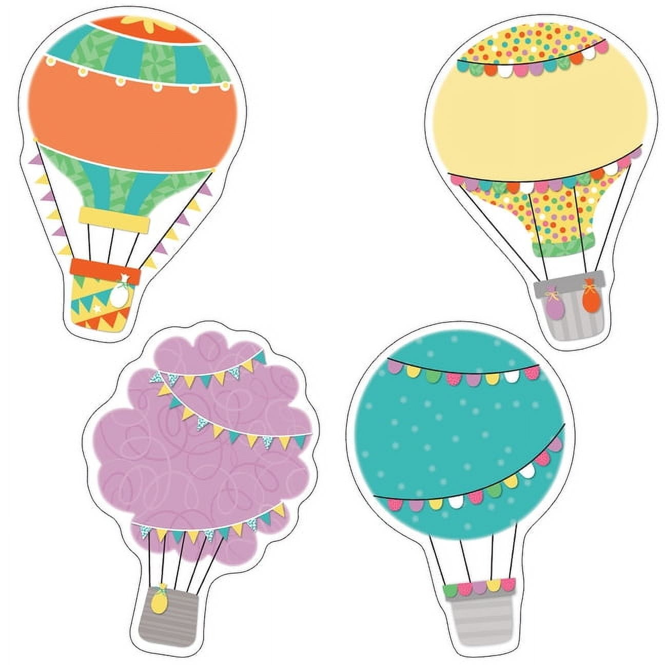 Up and Away Hot Air Balloons Cutouts, (Hardcover) - Walmart.com