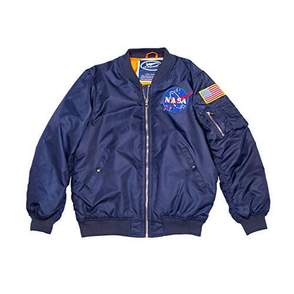 Up and Away NASA Flight Jacket Blue Size Medium - Walmart.com