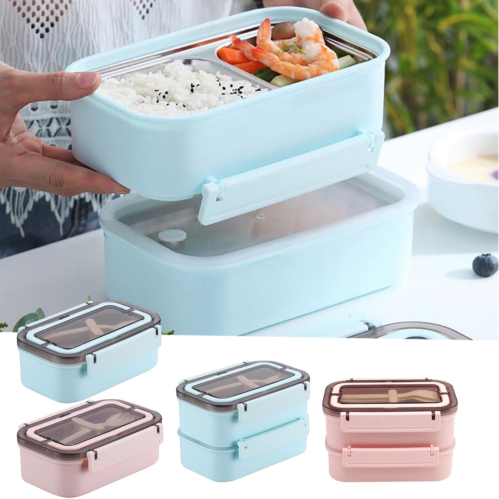 Up to 40% off Gifts Oefntac Lunch Box Microwave Lunch Box Japanese Wood ...