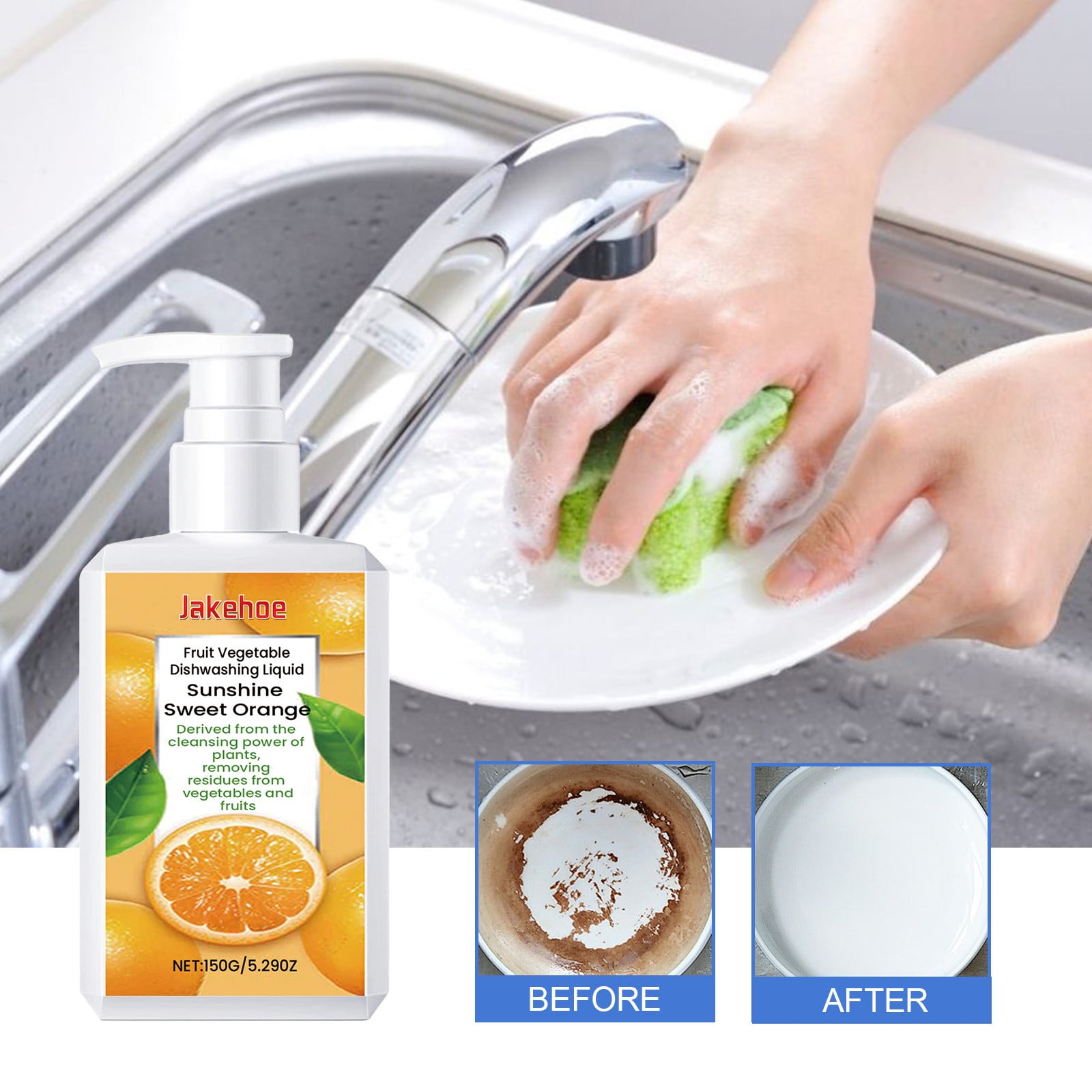 Up to 50% OFF, Vsgery Fruit Vegetable Dishwashing Liquid Strong ...