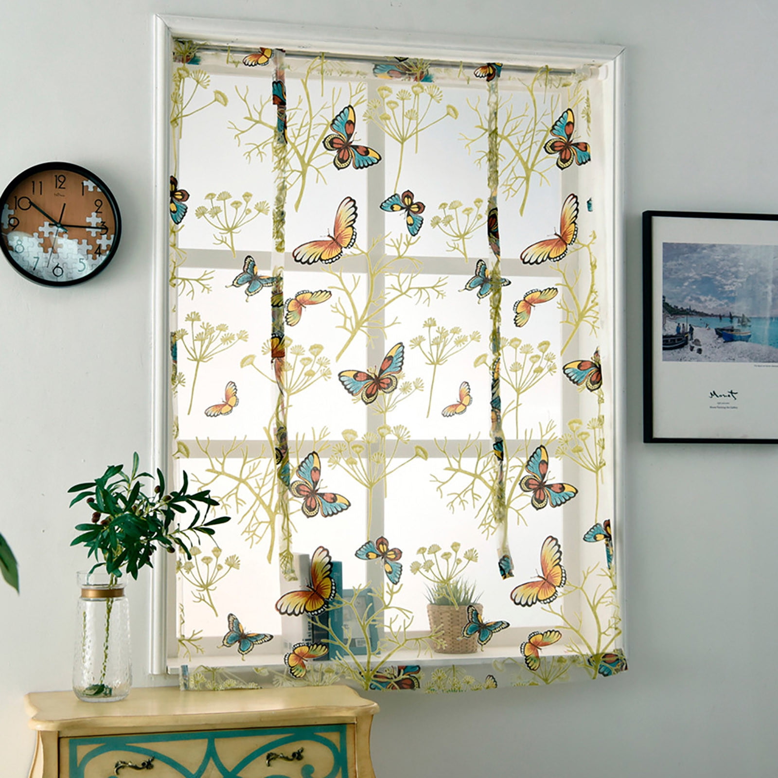 Up to 50% off Clearance Rod Lift Kitchen and Bathroom Window Curtains ...