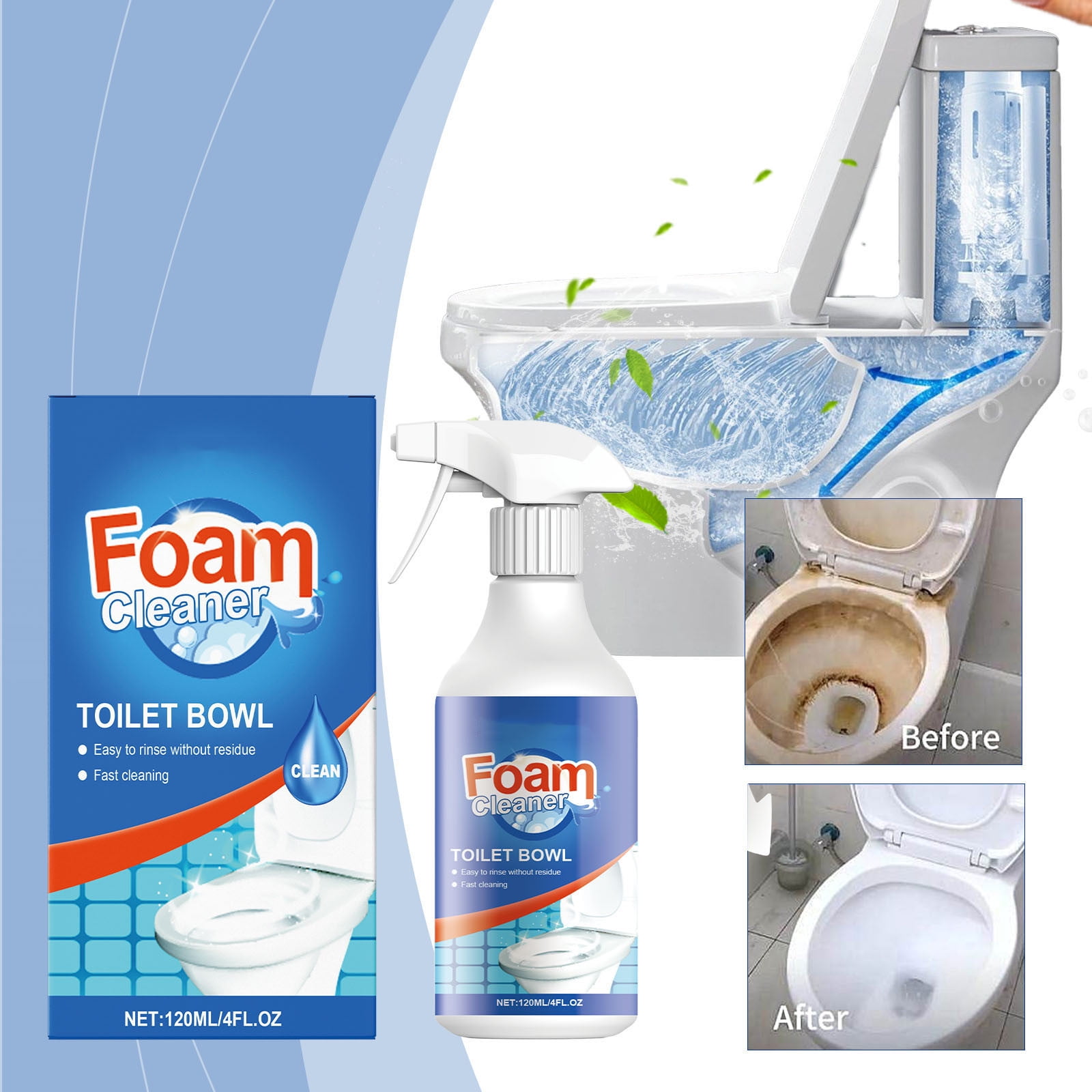 Up to 50% off Foaming Bathroom Cleaner Hwkond 1PC Toilet Flower Toilet ...